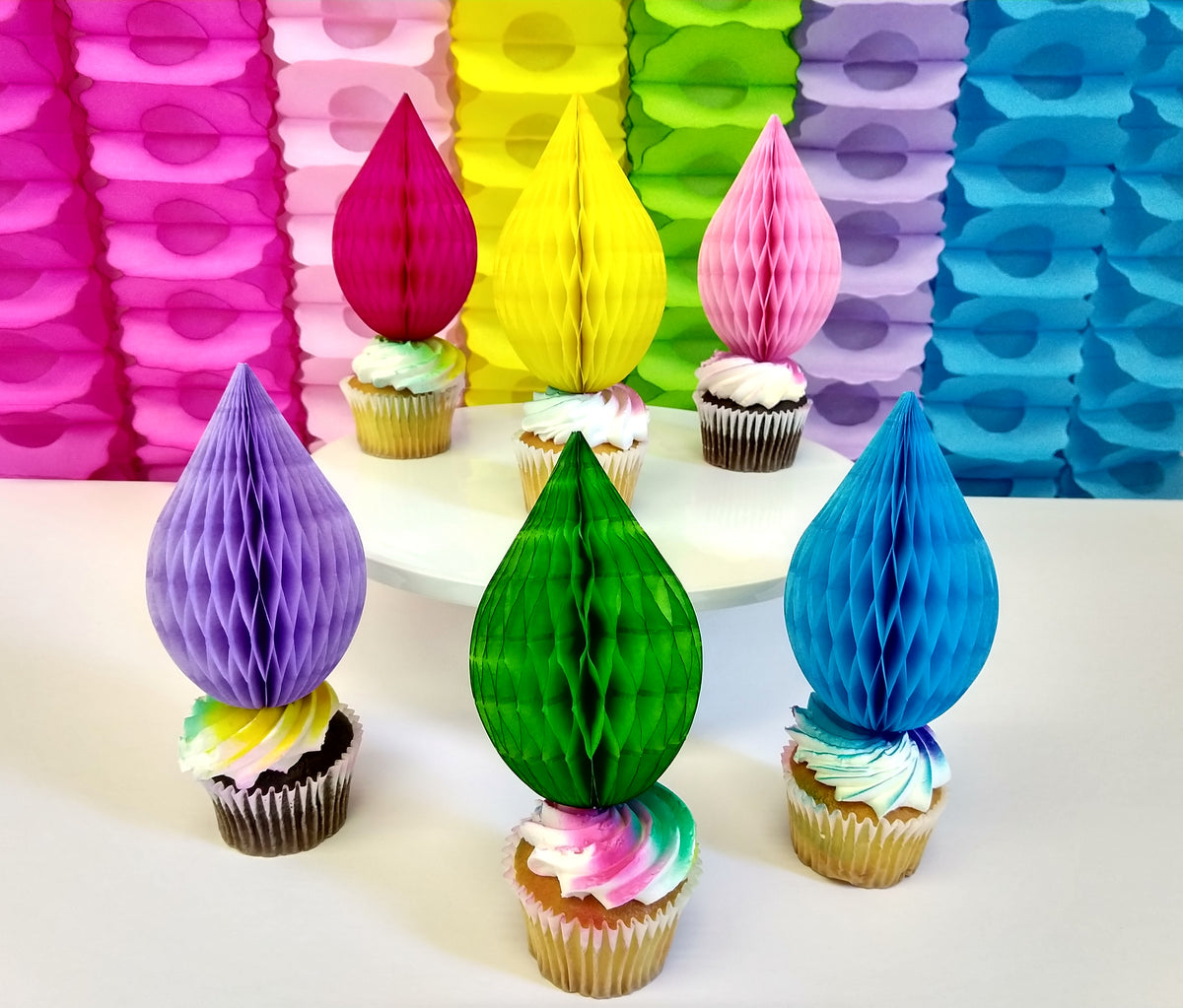 Create a Rainbow Wonderland with Honeycomb Paper Decorations – Devra ...