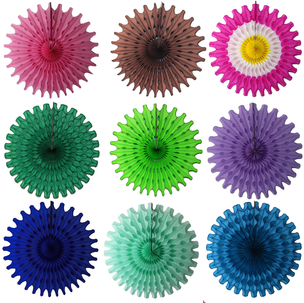 18 Inch Tissue Fans -Bulk Packs - Made in the USA by Devra Party ...