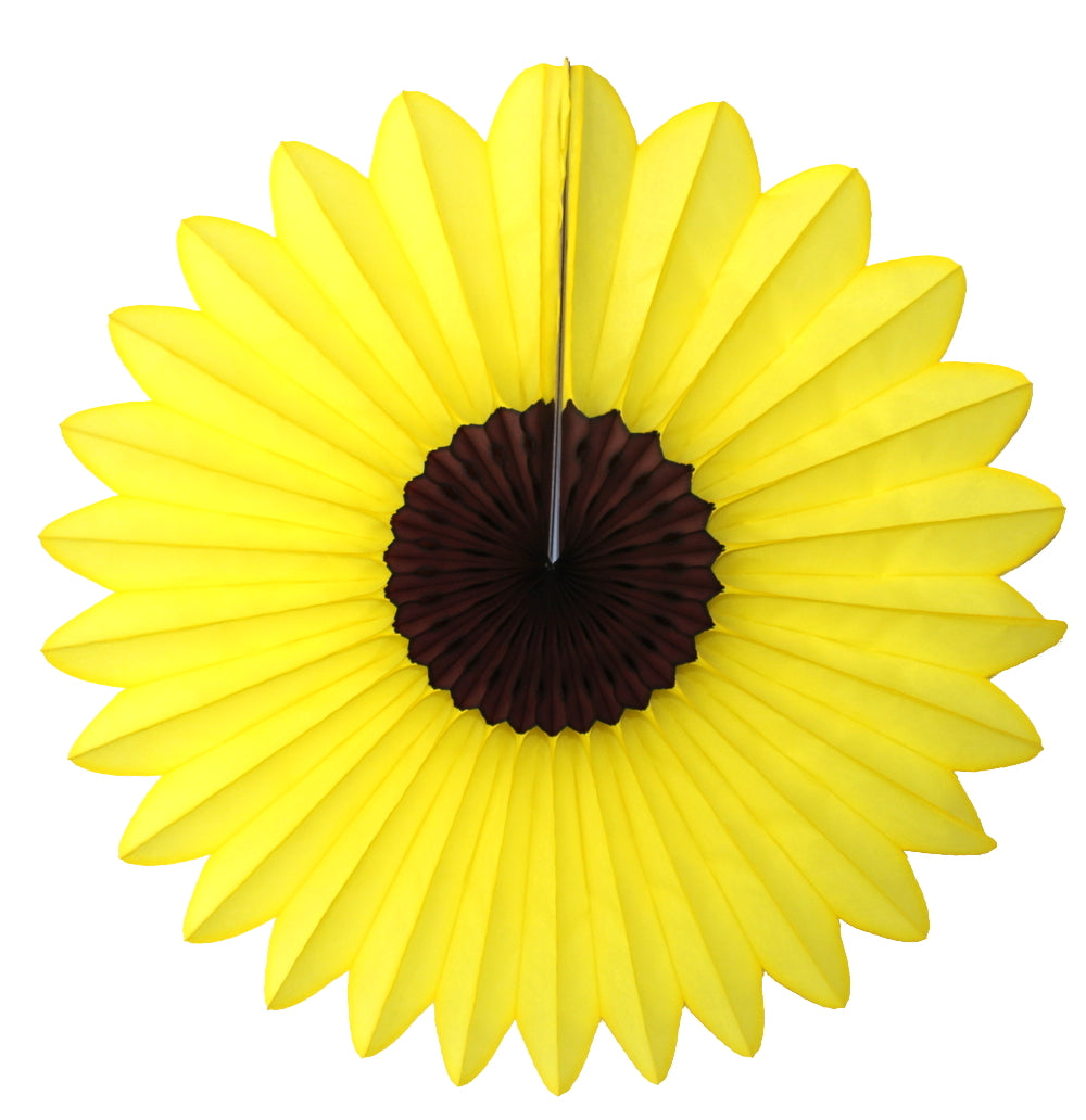 Set of 3 Sunflower Fans - Made in USA by Devra Party – Devra Party Art
