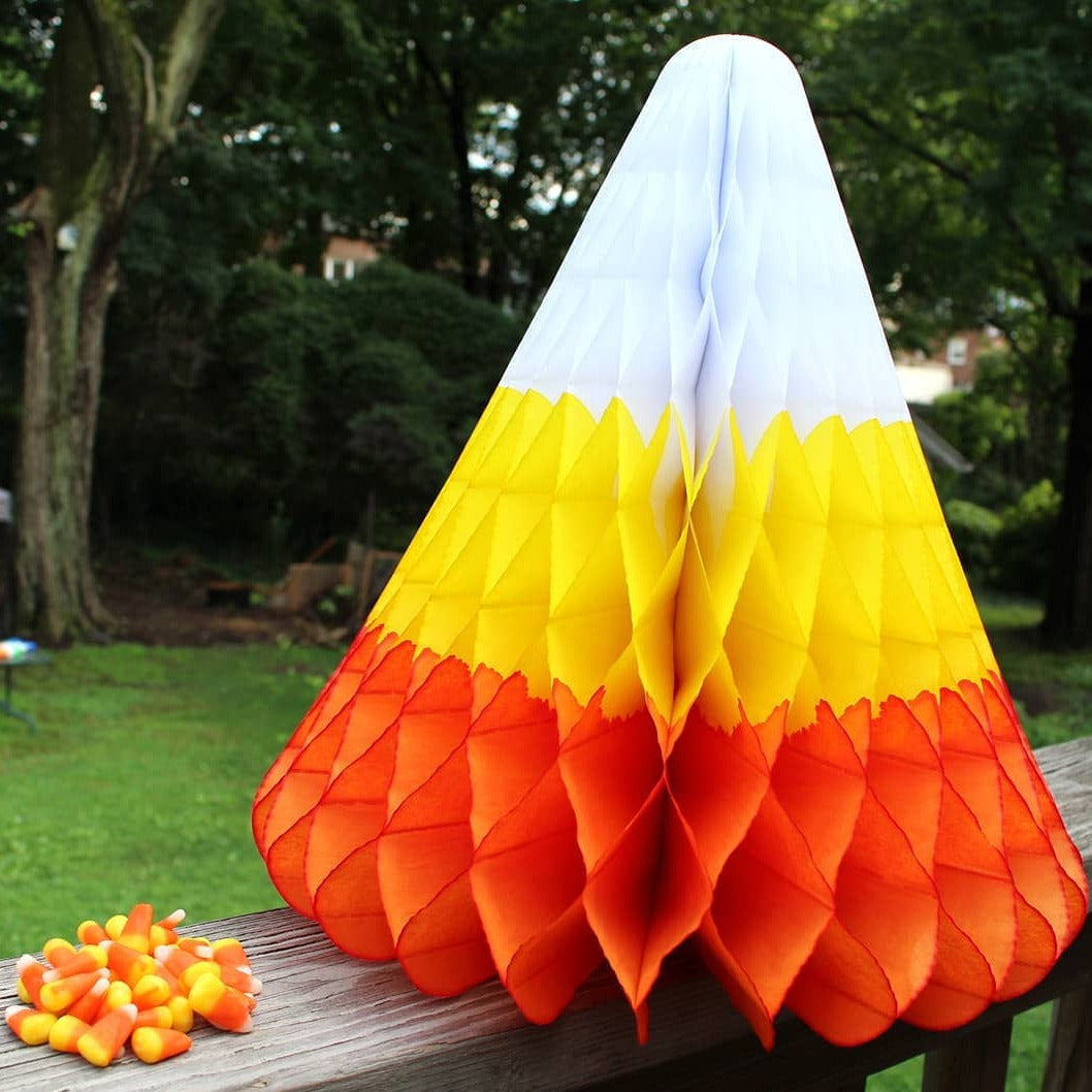 15 Inch Honeycomb Candy Corn Decoration - Made in USA – Devra Party Art