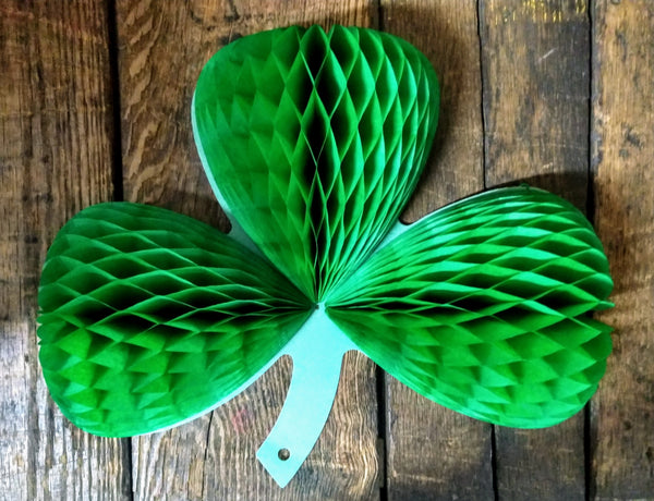13 Inch Honeycomb Shamrock - MULTIPLE PACK OPTIONS – Devra Party Art