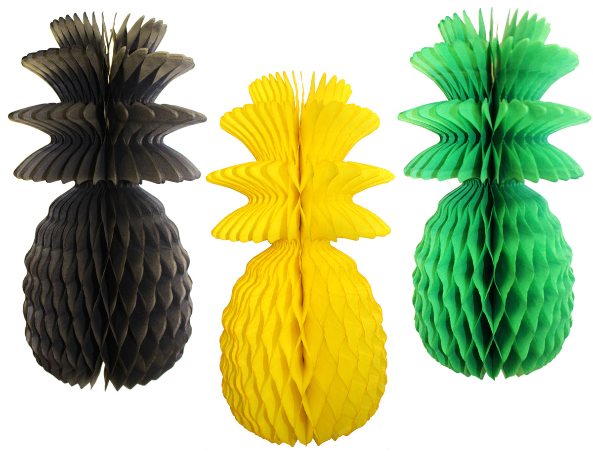13 Inch Honeycomb Pineapple Decoration - Made in USA – Devra Party Art