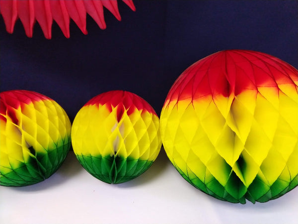 6-Piece Rasta Themed Honeycomb Decoration Set - Made in USA – Devra ...