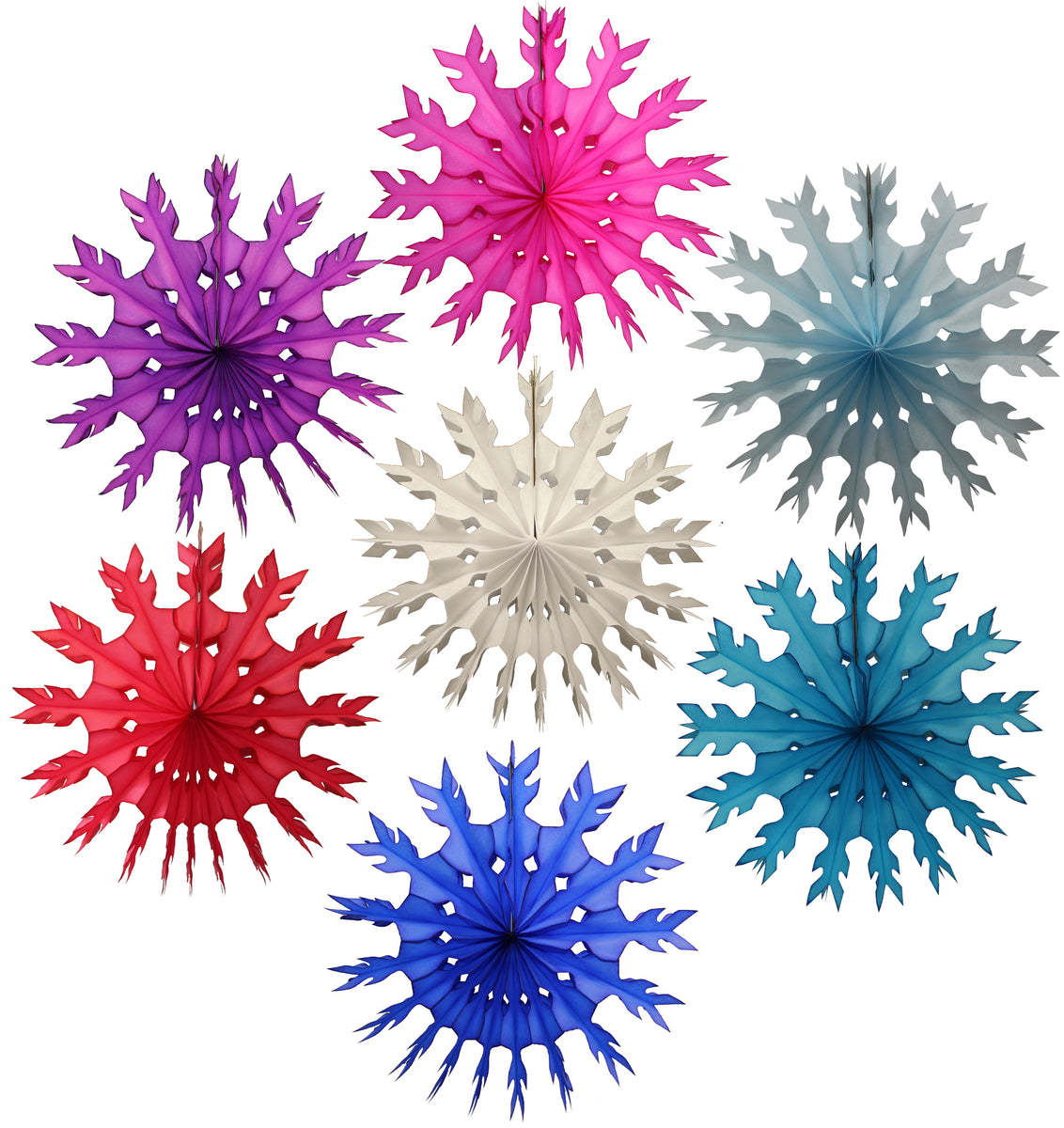 15 Inch Tissue Snowflakes (6-pack) – Devra Party Art