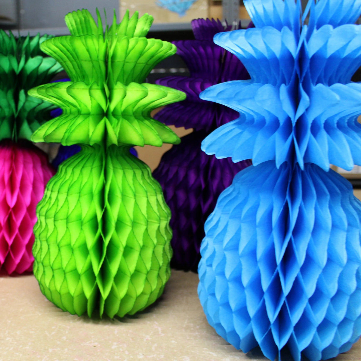 13 Inch Honeycomb Pineapple Decoration - Made in USA – Devra Party Art