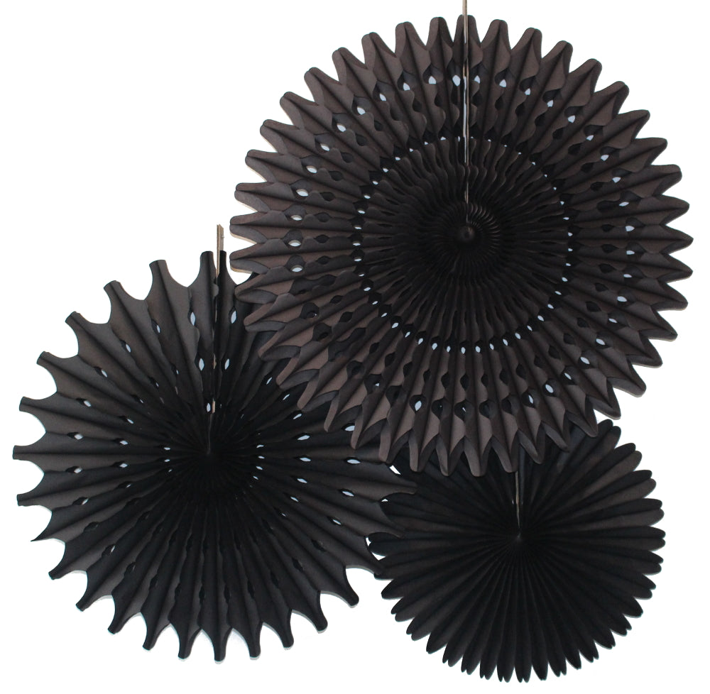 Set of 3 Assorted Tissue Paper Fans - Made in the USA – Devra Party Art
