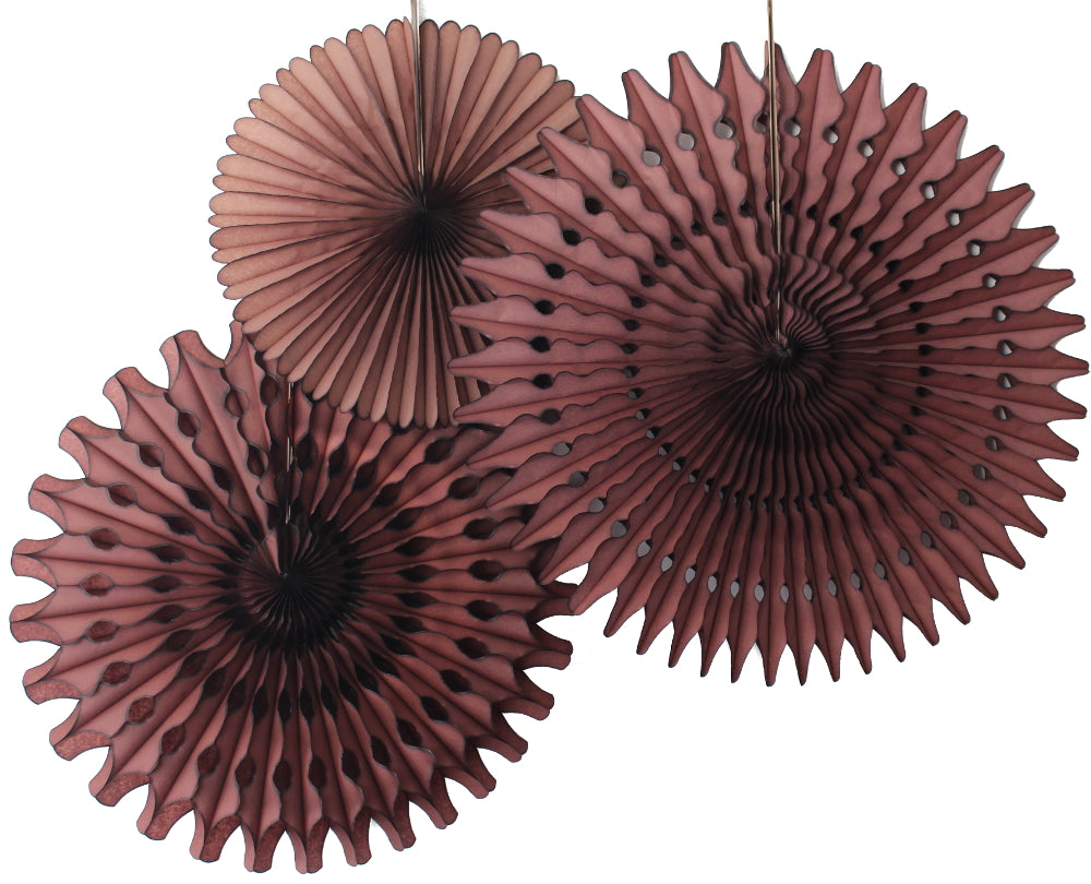 Set of 3 Assorted Tissue Paper Fans - Made in the USA – Devra Party Art