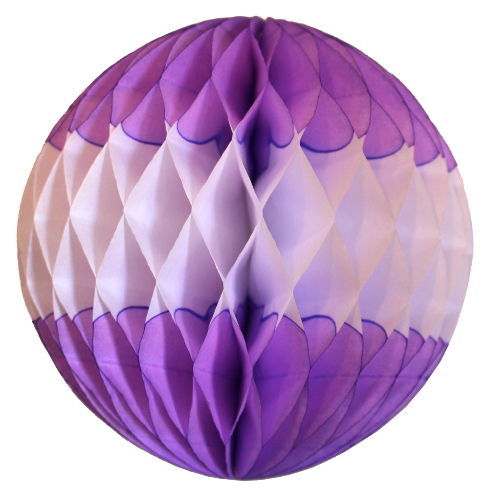 Purple & White Honeycomb Balls - Made in USA – Devra Party Art