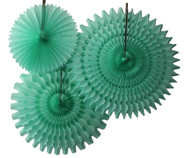 Set of 3 Assorted Tissue Paper Fans - Made in the USA – Devra Party Art