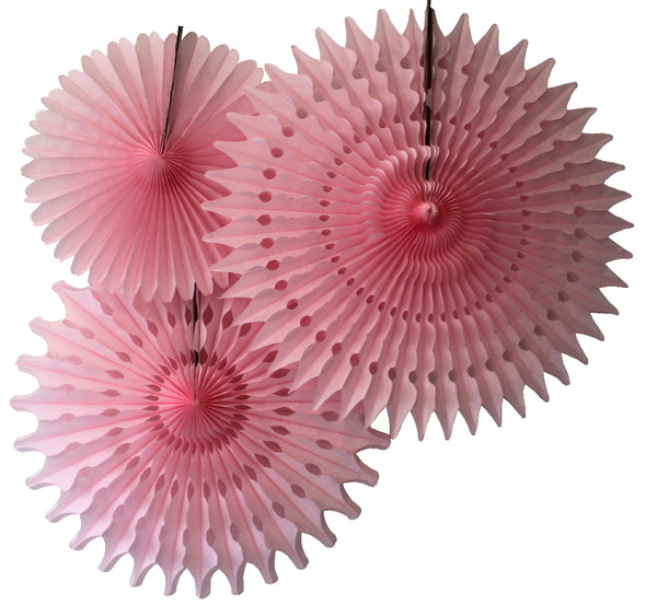 Set of 3 Assorted Tissue Paper Fans - Made in the USA – Devra Party Art