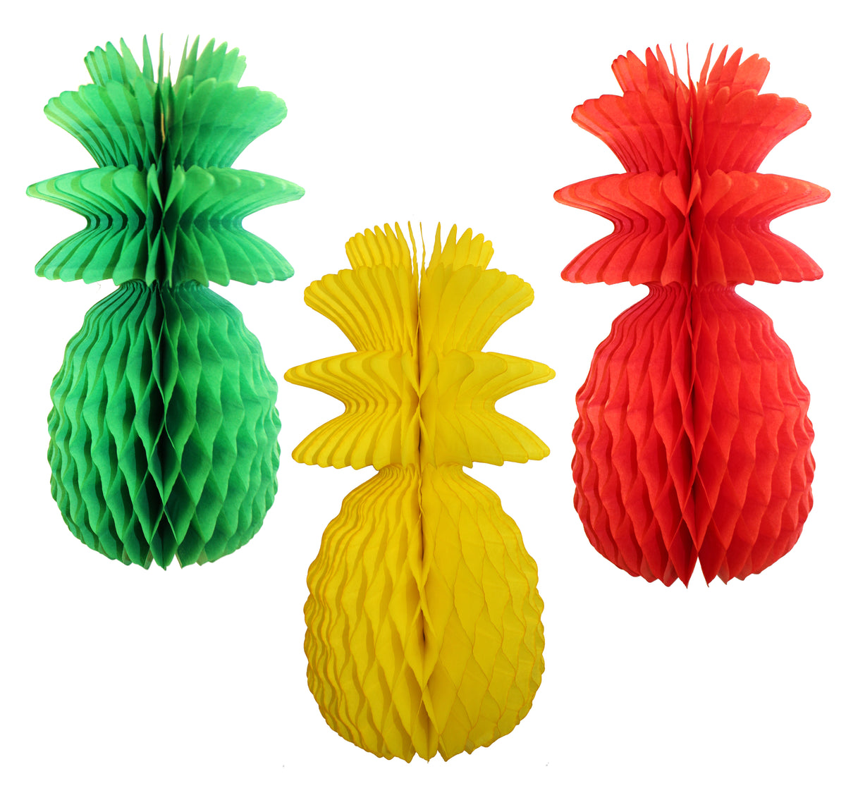 13 Inch Honeycomb Pineapple Decoration - Made in USA – Devra Party Art