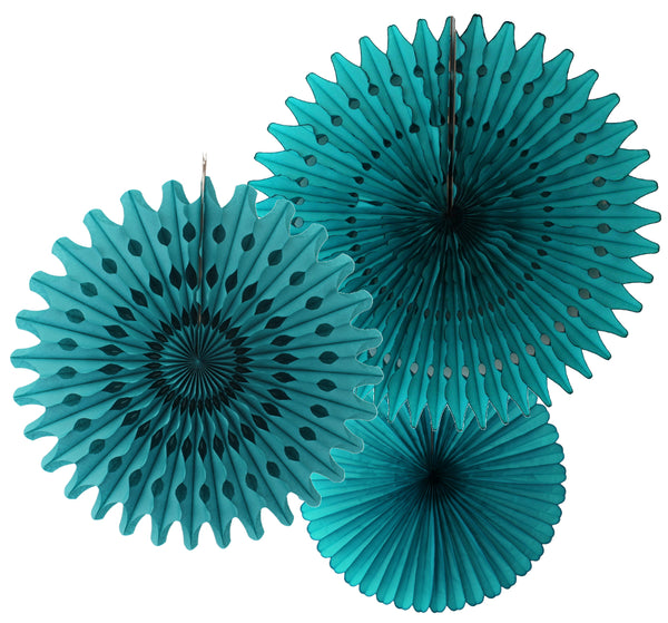 Set of 3 Assorted Tissue Paper Fans - Made in the USA – Devra Party Art