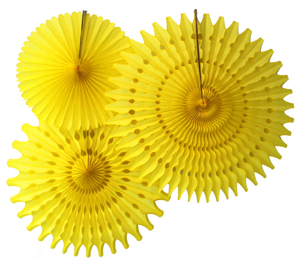 Set of 3 Assorted Tissue Paper Fans - Made in the USA – Devra Party Art